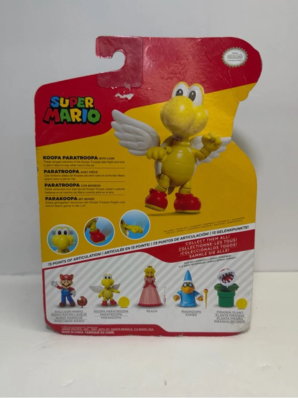 Jakks Pacific | Toys | Super Mario Koopa Paratroopa Yellow Action ...